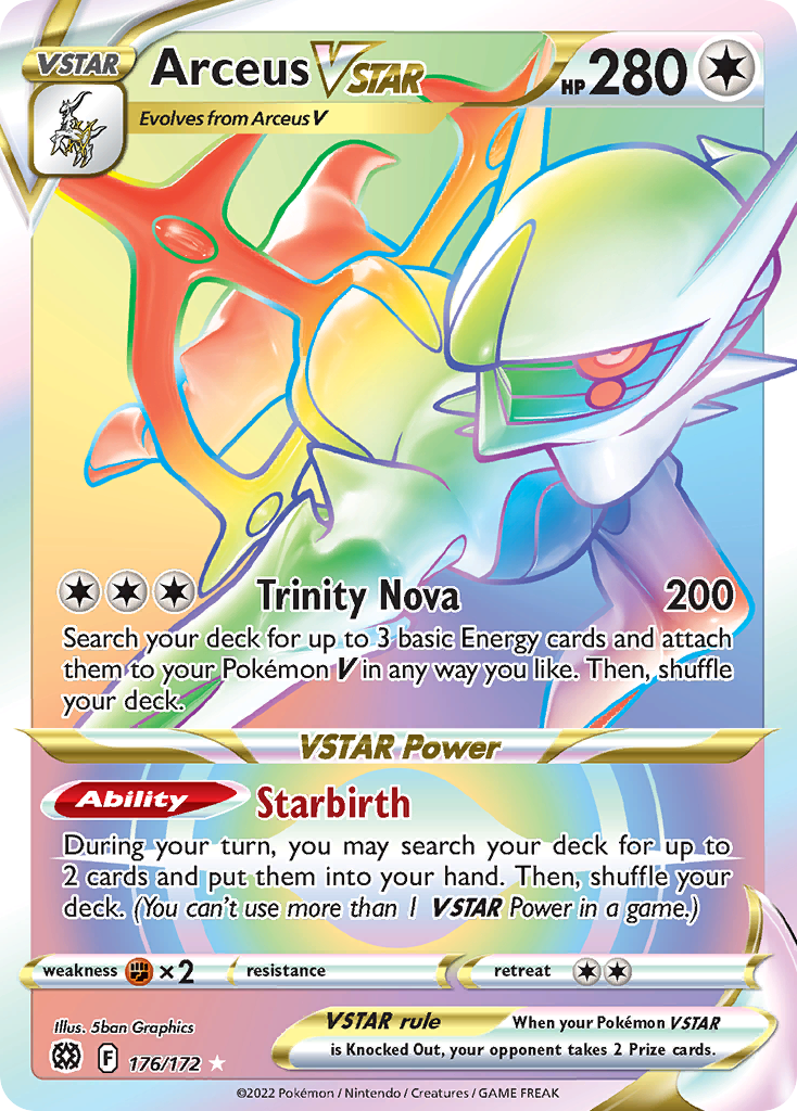 Arceus VSTAR #176 - Brilliant Stars | Price Guide & Historical Value ...