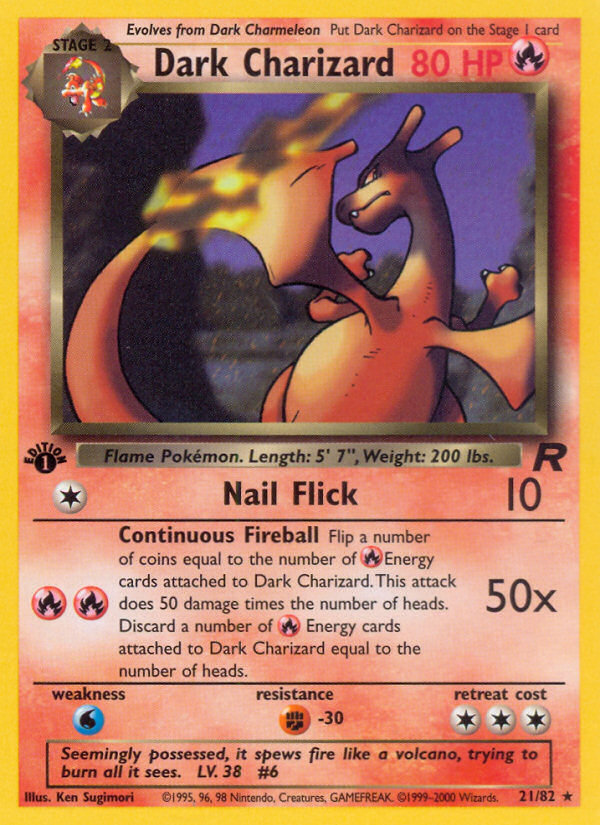 Dark Charizard #21 - Team Rocket | Price Guide & Historical Value ...