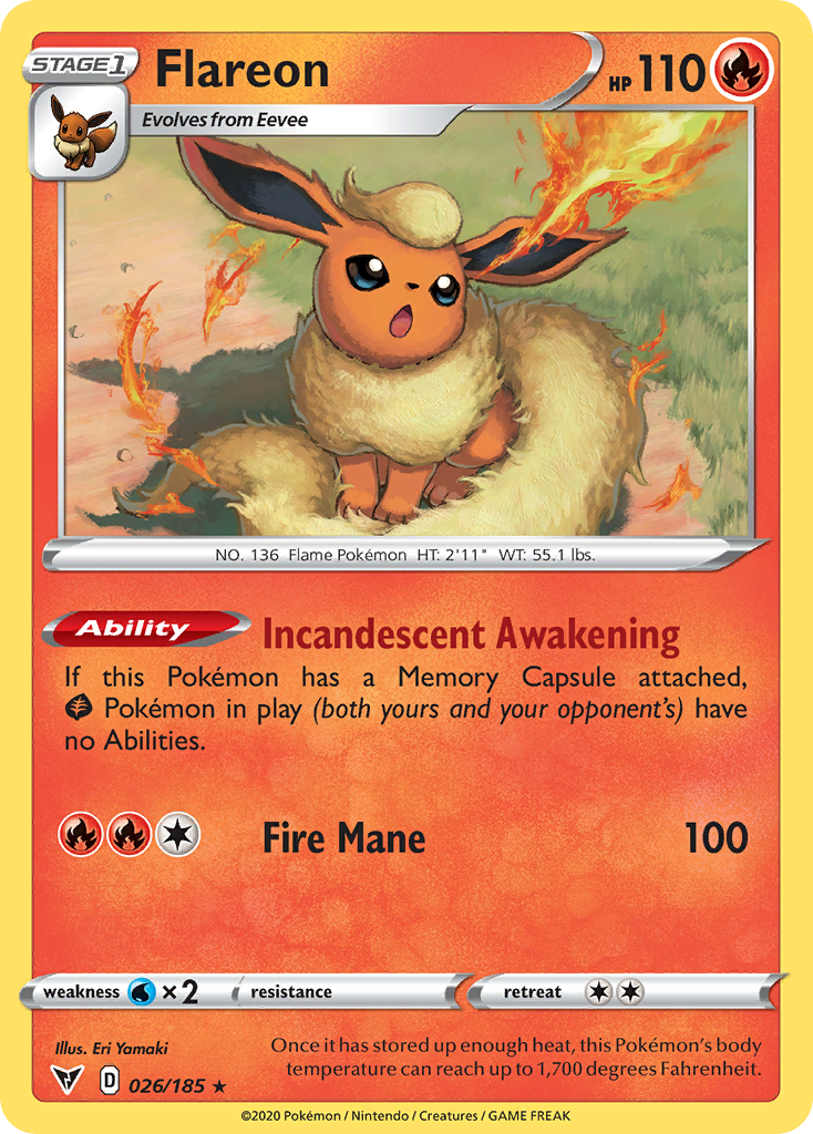 Flareon #26 - Vivid Voltage | Price Guide & Historical Value (Ungraded ...