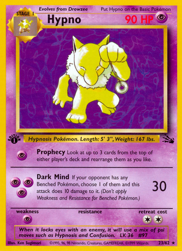 Hypno #23 - Fossil | Price Guide & Historical Value (Ungraded, PSA10/9/8)