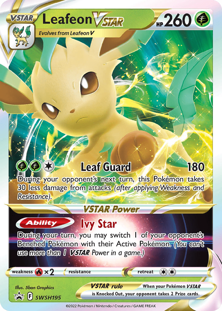 Leafeon VSTAR #SWSH195 - SWSH Black Star Promos | Price Guide ...