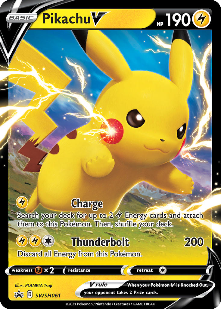 Pikachu V #SWSH061 - SWSH Black Star Promos | Price Guide & Historical ...