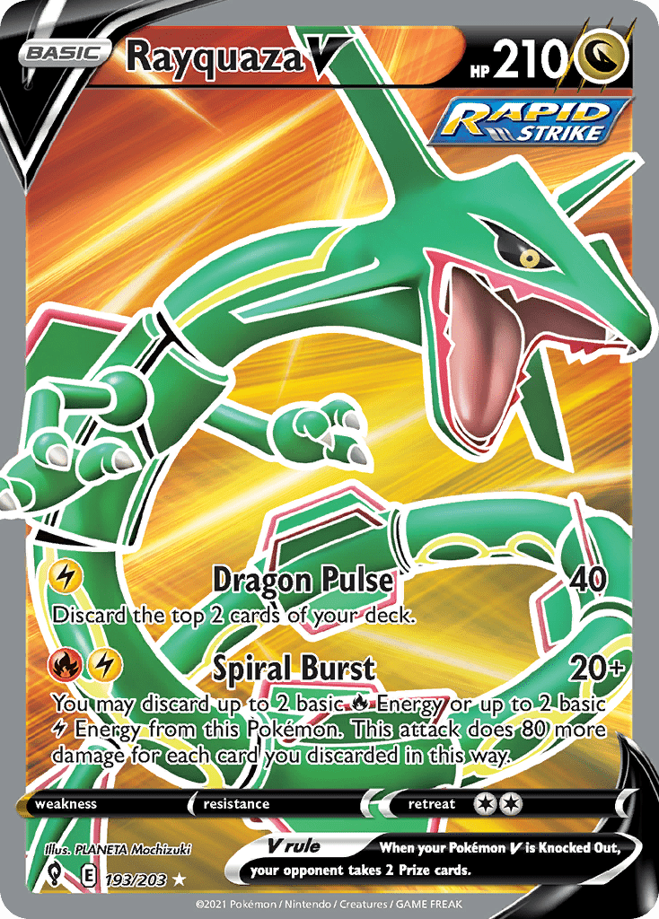 Rayquaza V #193 - Evolving Skies | Price Guide & Historical Value ...