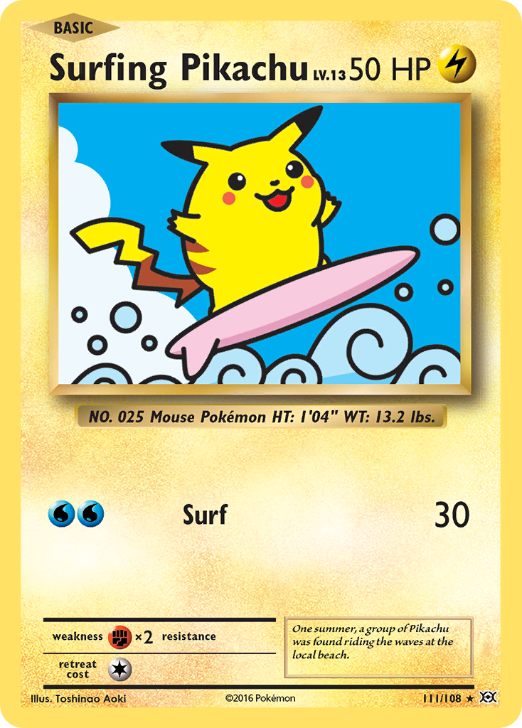 Surfing Pikachu #111 - Evolutions | Price Guide & Historical Value ...