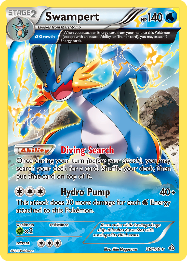 Swampert #36 - Primal Clash | Price Guide & Historical Value (Ungraded ...