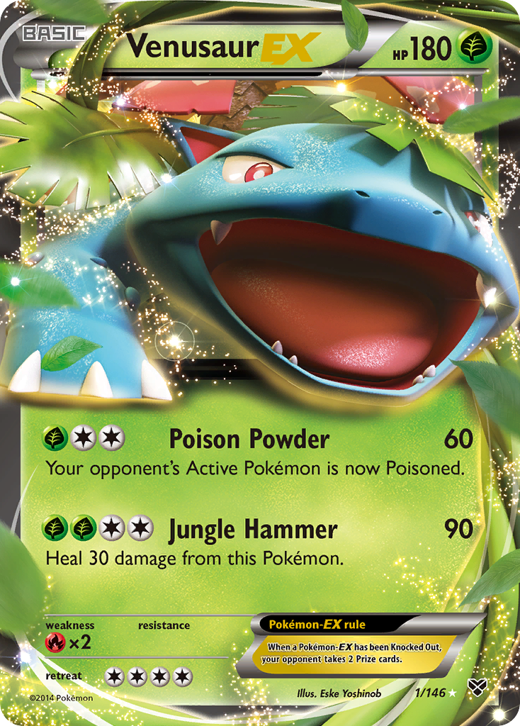 Venusaur-EX #1 - XY | Price Guide & Historical Value (Ungraded, PSA10/9/8)