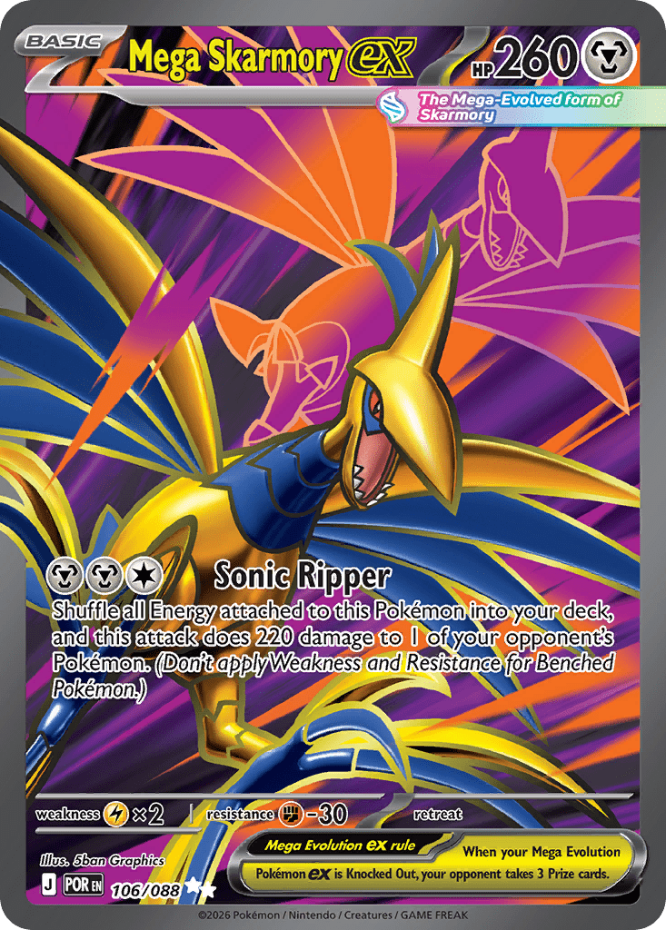 Mega Skarmory ex #106 - Perfect Order | Price Guide & Historical Value ...